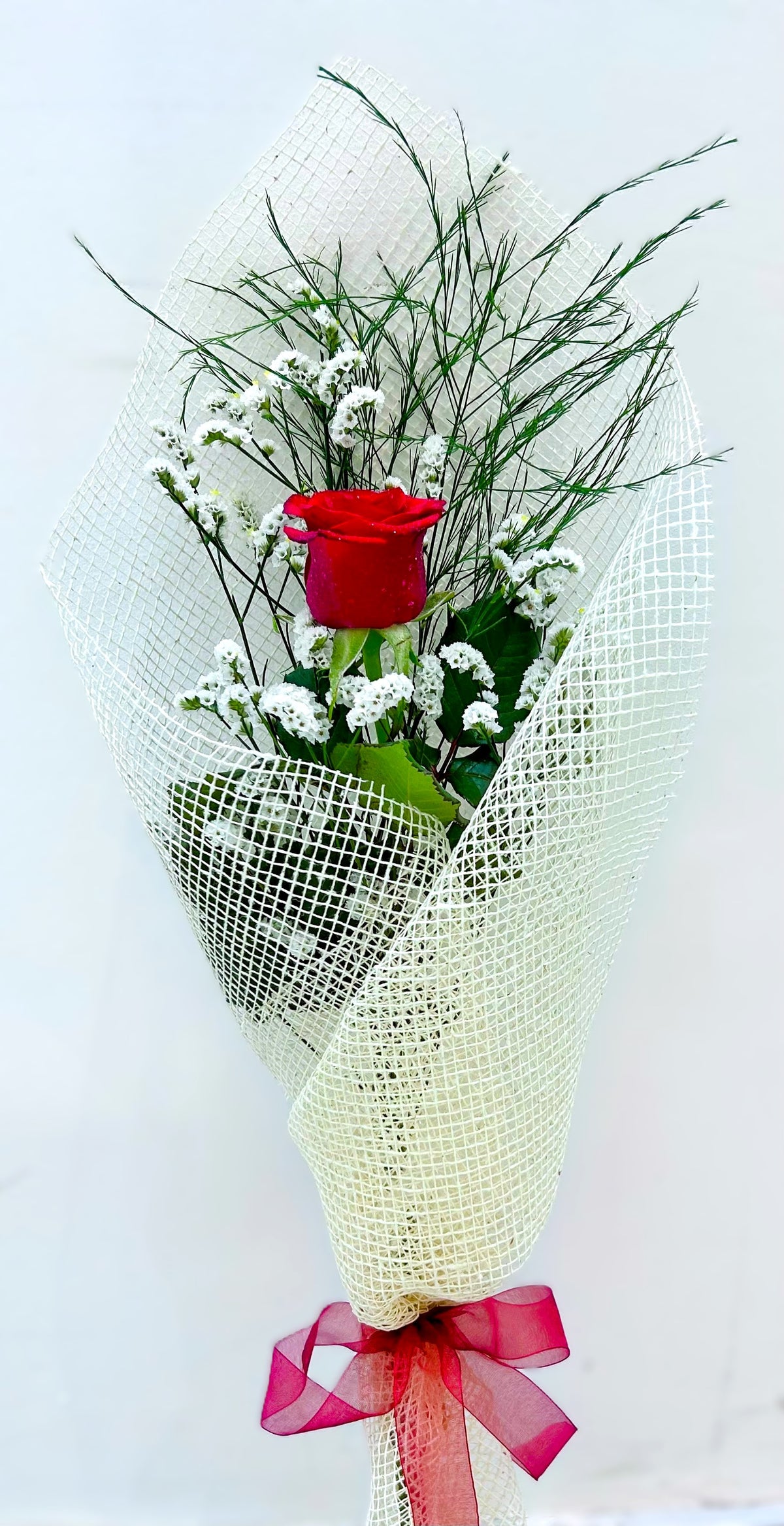Single Rose gift wrapped — Maten Floral Design